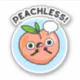 Peachless Funny Fruit Peach Pun Sticker | Zazzle