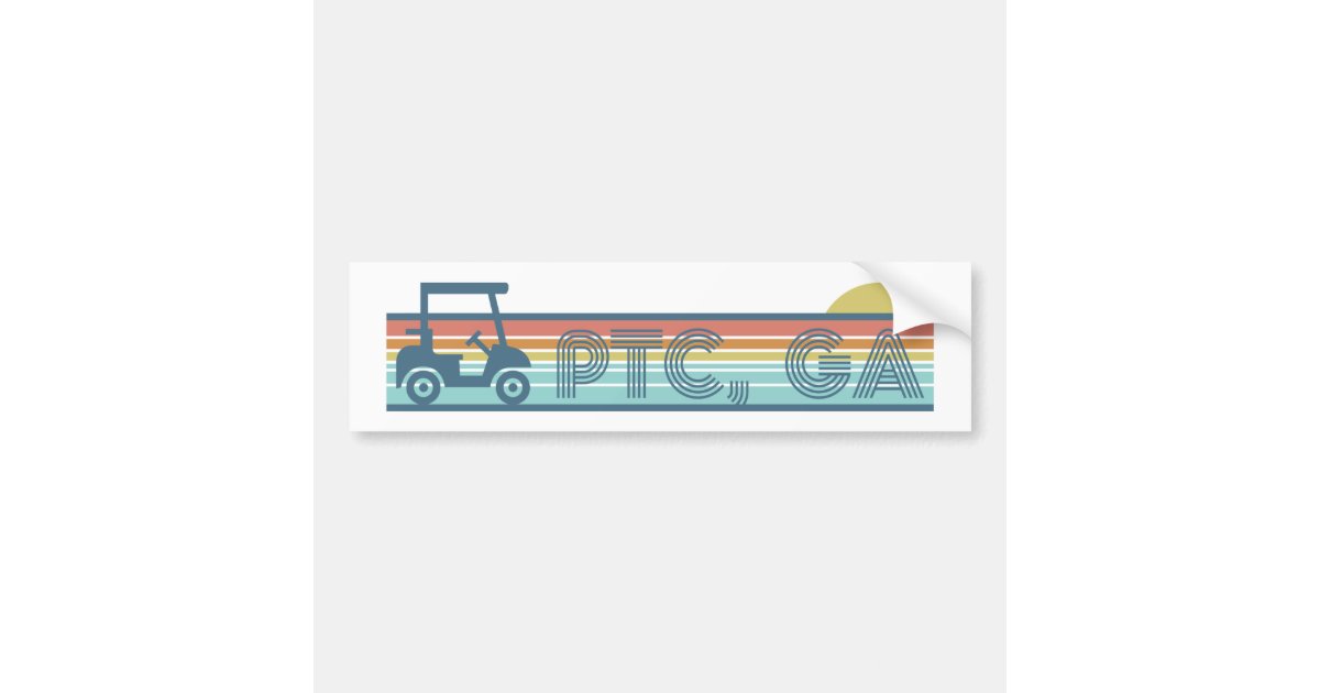 Peachtree City Georgia Golf Cart Life Bumper Sticker | Zazzle