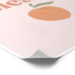 Peachy Clean Retro Vintage Font Poster | Zazzle
