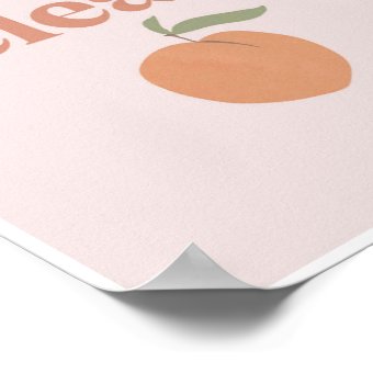 Peachy Clean Retro Vintage Font Poster | Zazzle