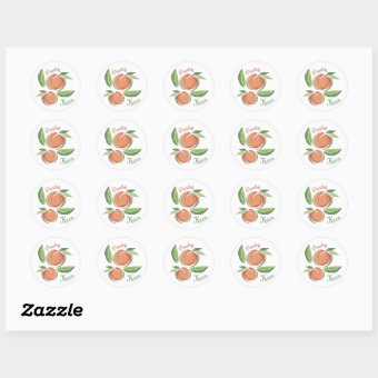 Peachy Keen Classic Round Sticker | Zazzle