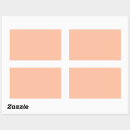 Peachy Skin Tone Solid Trend Color Background Rectangular Sticker | Zazzle