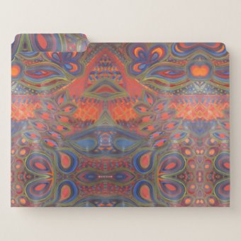 peacock abstract painting file folder | Zazzle