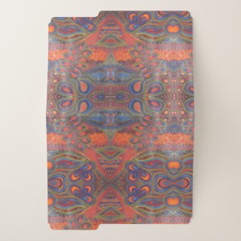 peacock abstract painting file folder | Zazzle
