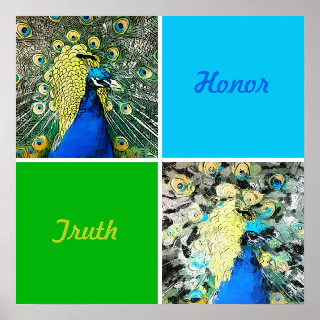 Peacock Art Poster | Zazzle