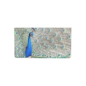Peacock Bird Feathers Animal Checkbook Cover | Zazzle