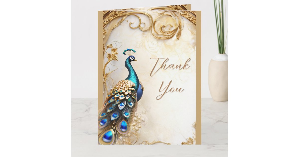 Peacock card | Zazzle