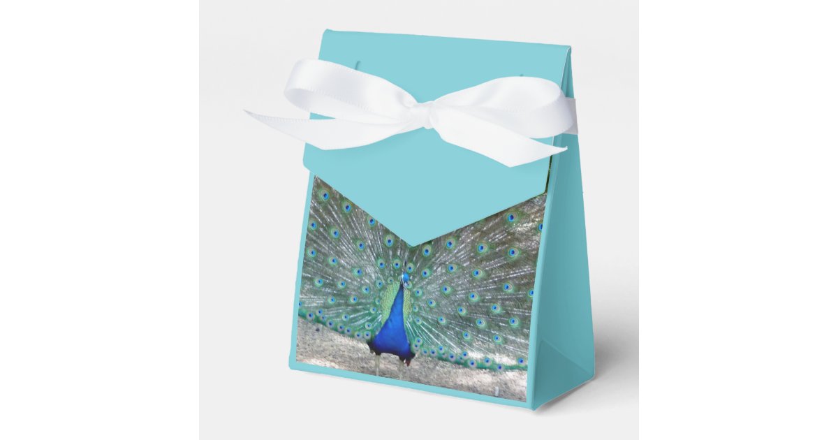 Peacock Design Party Favors Box | Zazzle