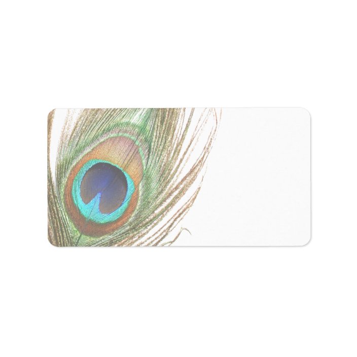 Peacock Feather Address Label | Zazzle.com