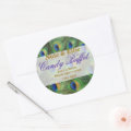 Peacock Feather Candy Buffet Sticker | Zazzle
