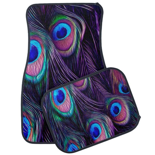 Peacock Feather Car Floor Mat | Zazzle.com