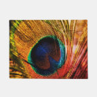 Exotic Blue Indian Peacock Doormat | Zazzle.com