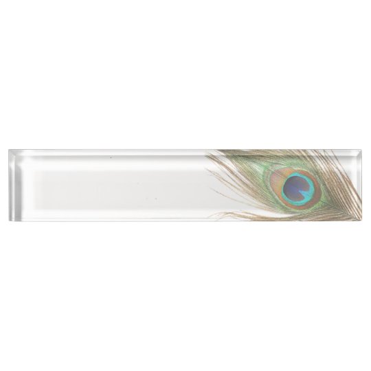 Peacock Feather Name Plate | Zazzle.com