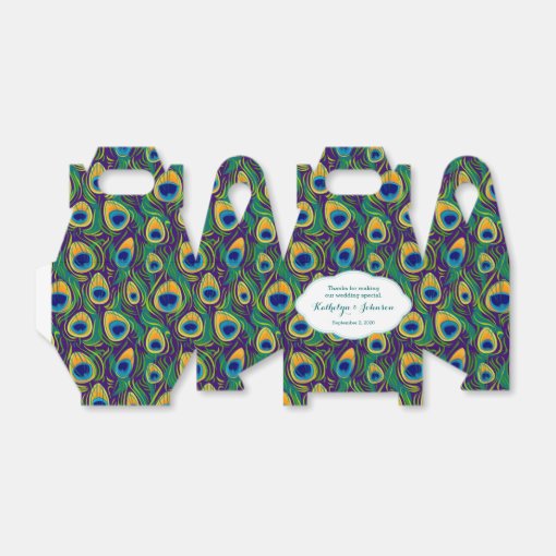 Peacock Feather Pattern Gift Box | Zazzle