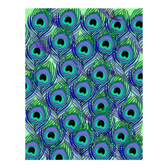 Peacock Feather Patterned Scrapbook paper | Zazzle.com