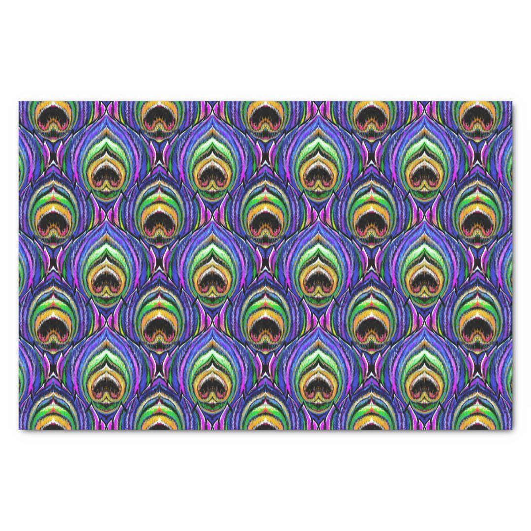 peacock feather tissue paper | Zazzle