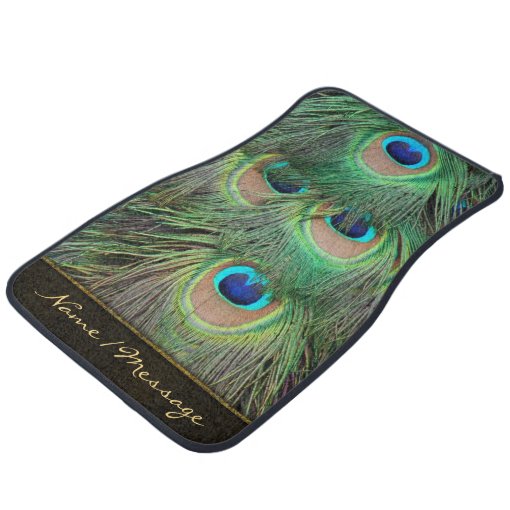 Peacock Feathers 3 Options Car Mat | Zazzle