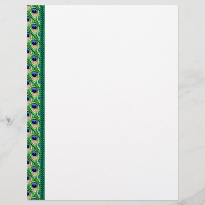 Peacock Feathers Border | Zazzle.com