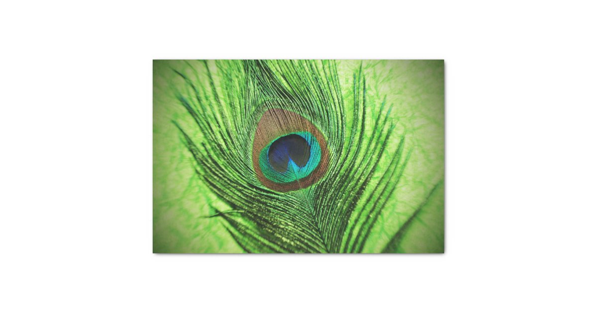Peacock Lime Green Tissue Paper | Zazzle