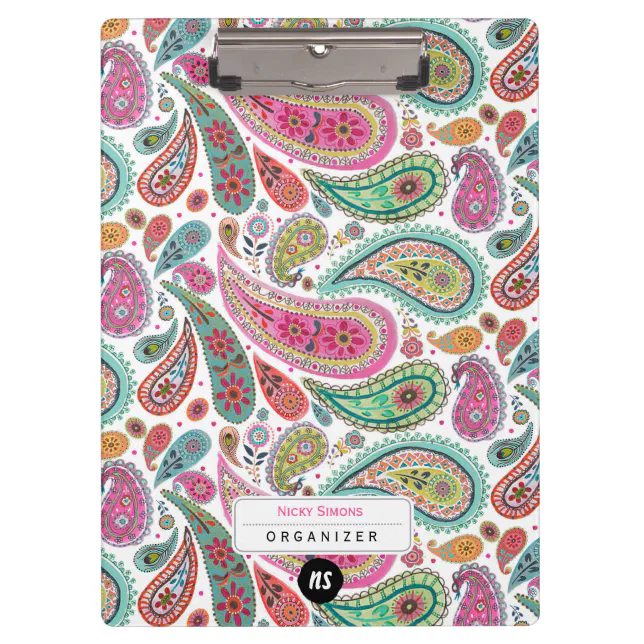 Peacock Paisley | Clipboard | Zazzle