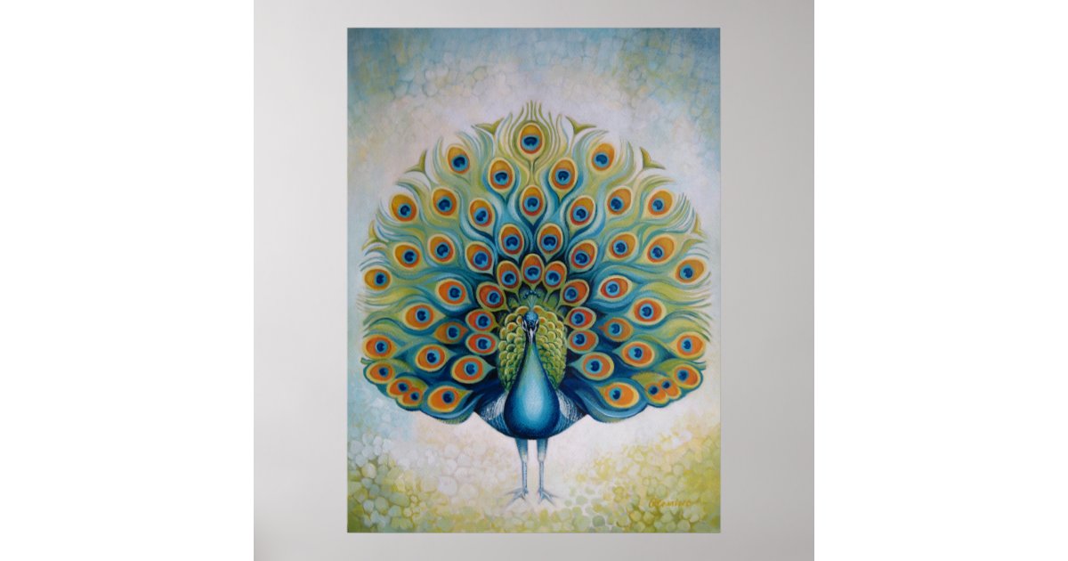 Peacock Poster Zazzle