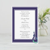 Peacock Purple, Teal, Green Wedding Invitation | Zazzle