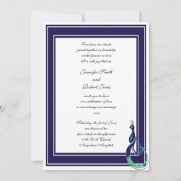 Peacock Purple, Teal, Green Wedding Invitation | Zazzle