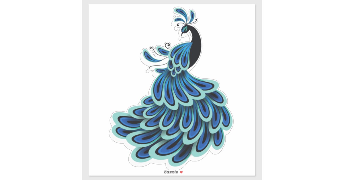 Peacock Sticker | Zazzle