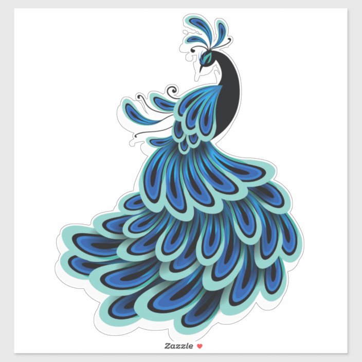 Peacock Sticker | Zazzle.com
