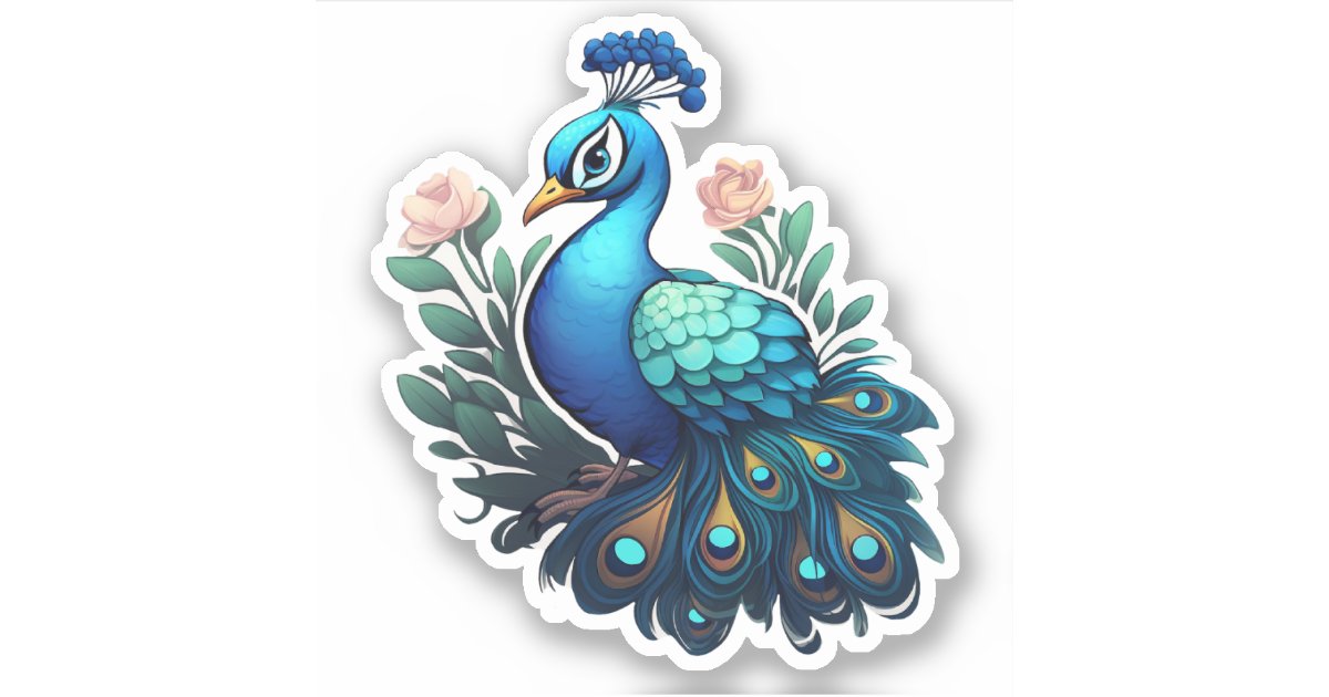Peacock Sticker | Zazzle