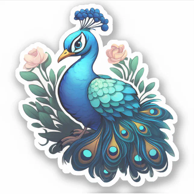 Peacock Sticker | Zazzle