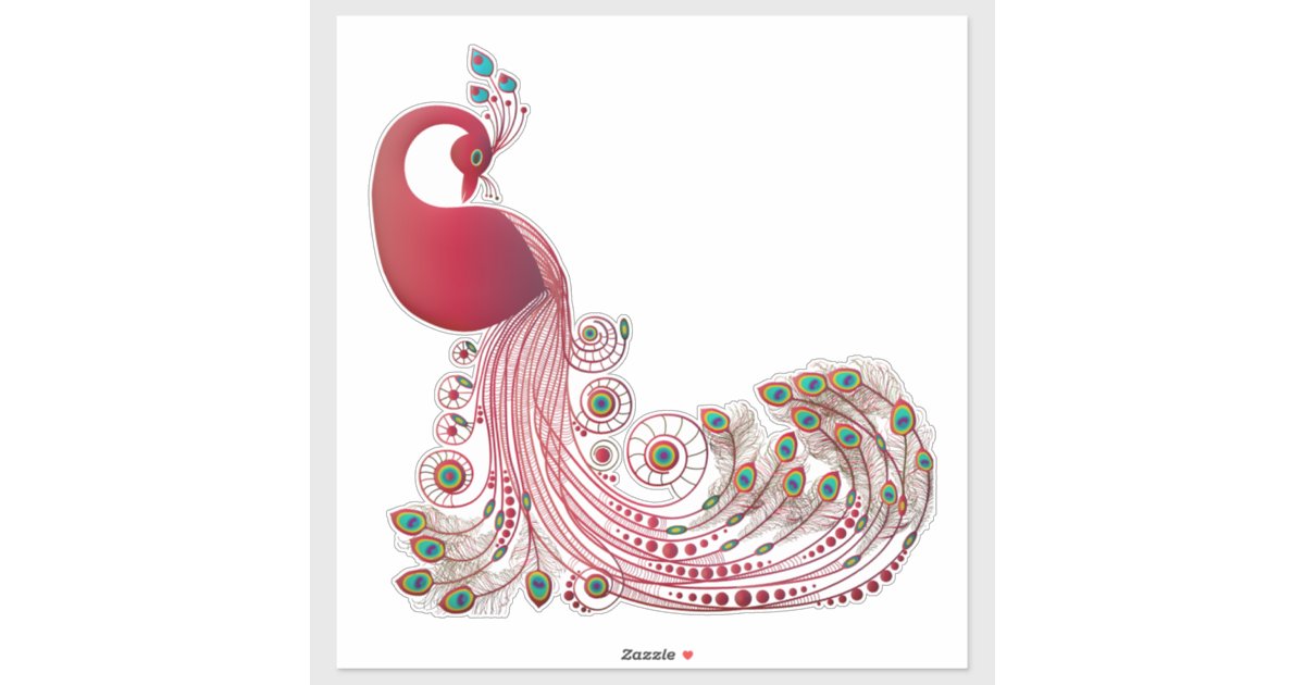 Peacock Sticker | Zazzle
