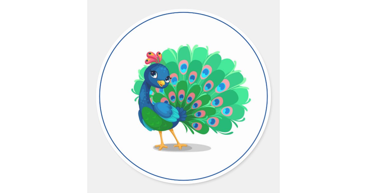 Peacock Stickers | Zazzle