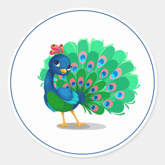 Peacock Stickers | Zazzle
