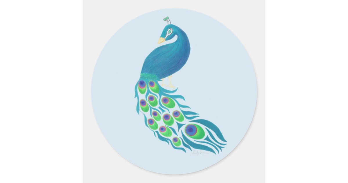 Peacock stickers | Zazzle