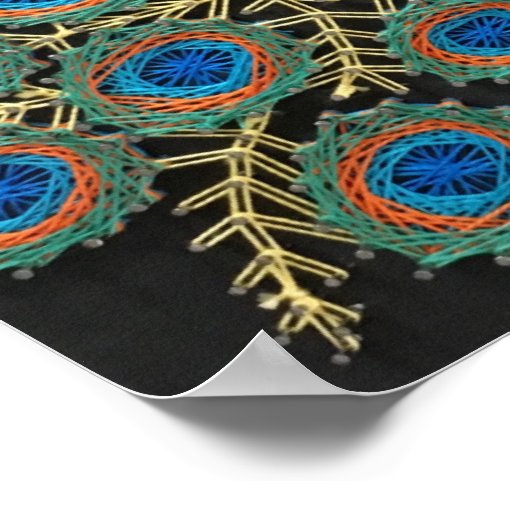 Peacock String Art Poster | Zazzle