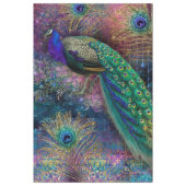 Peacock w Feathers Elegant Gold Glitter Decoupage Tissue Paper | Zazzle