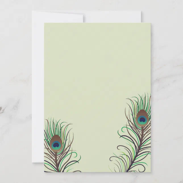 Peacock Wedding Invitation | Zazzle