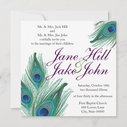 Peacock Wedding Invitation | Zazzle.com