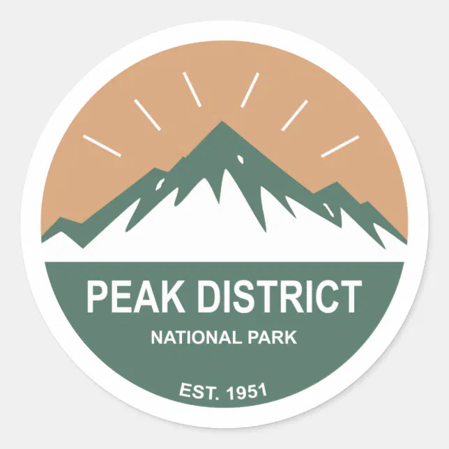 Peak District National Park Classic Round Sticker | Zazzle