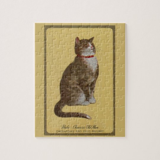 Peake, Chessie’s Old Man tomcat tabby cat Jigsaw Puzzle | Zazzle.com