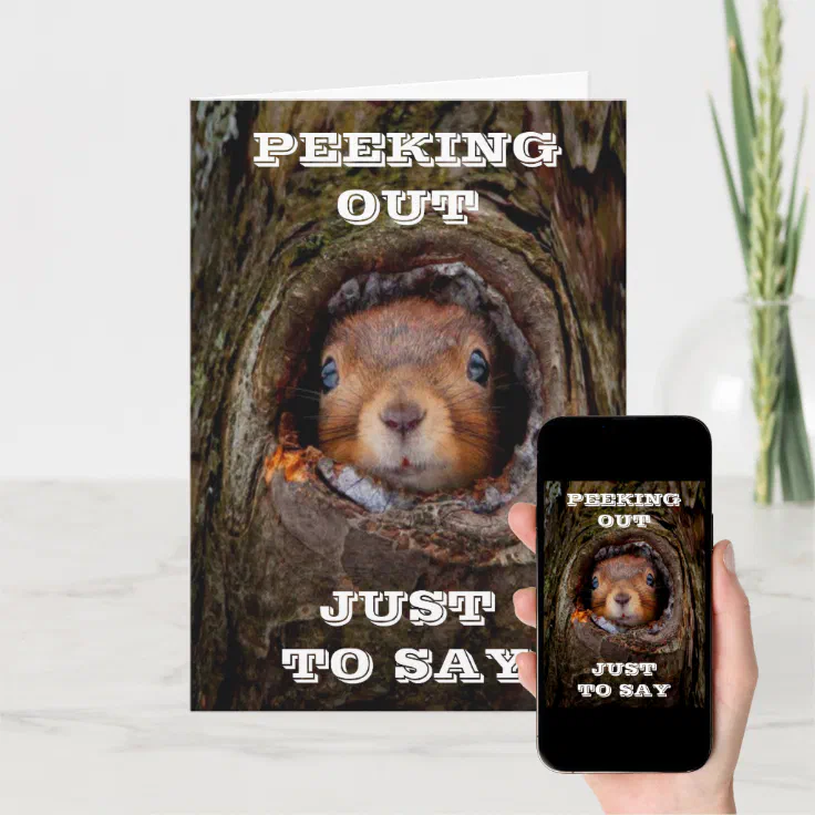 "PEAKING OUT" it is **YOUR BIRTHDAY** Card | Zazzle