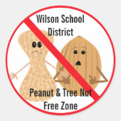 Peanut and Tree Nut Allergies Sticker | Zazzle