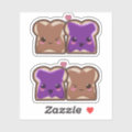 Peanut Butter and Jelly BBF's Kawaii Stickers | Zazzle