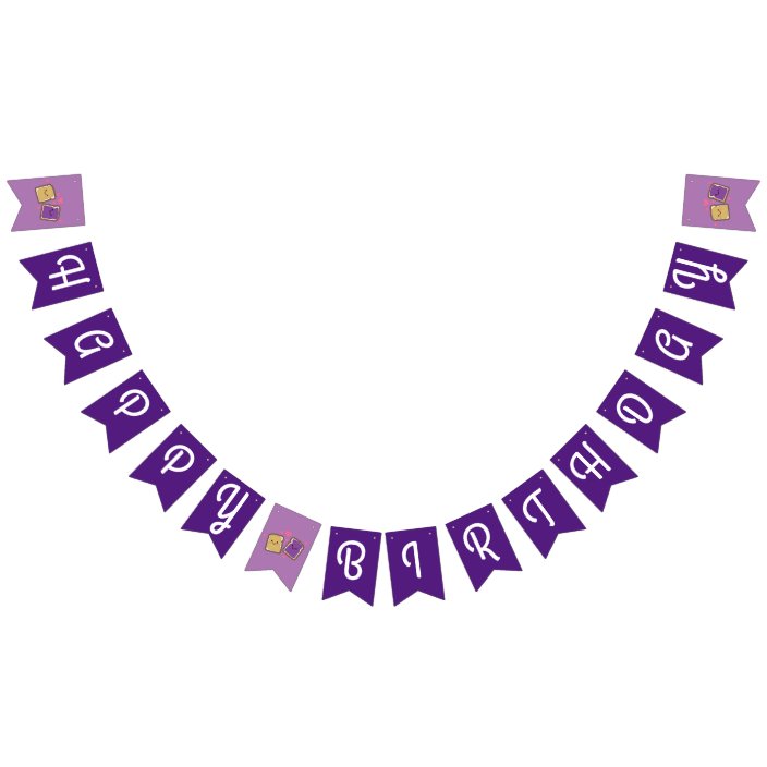 Peanut Butter and Jelly Birthday Party PBJ Bunting Flags | Zazzle.com