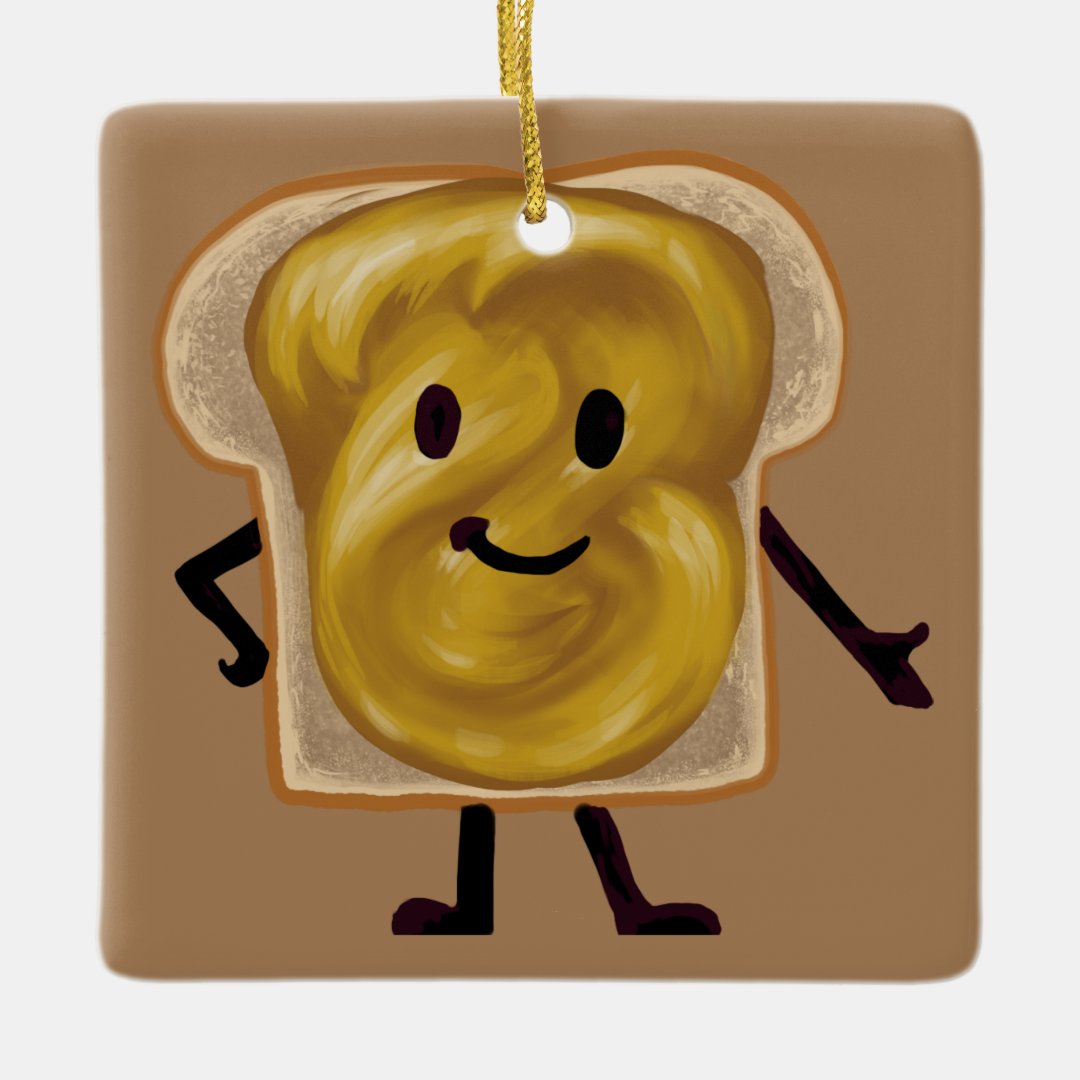 Peanut Butter and Jelly Sandwich Buddies Ceramic Ornament | Zazzle