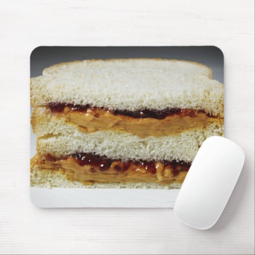 Peanut butter and jelly sandwich. mouse pad | Zazzle