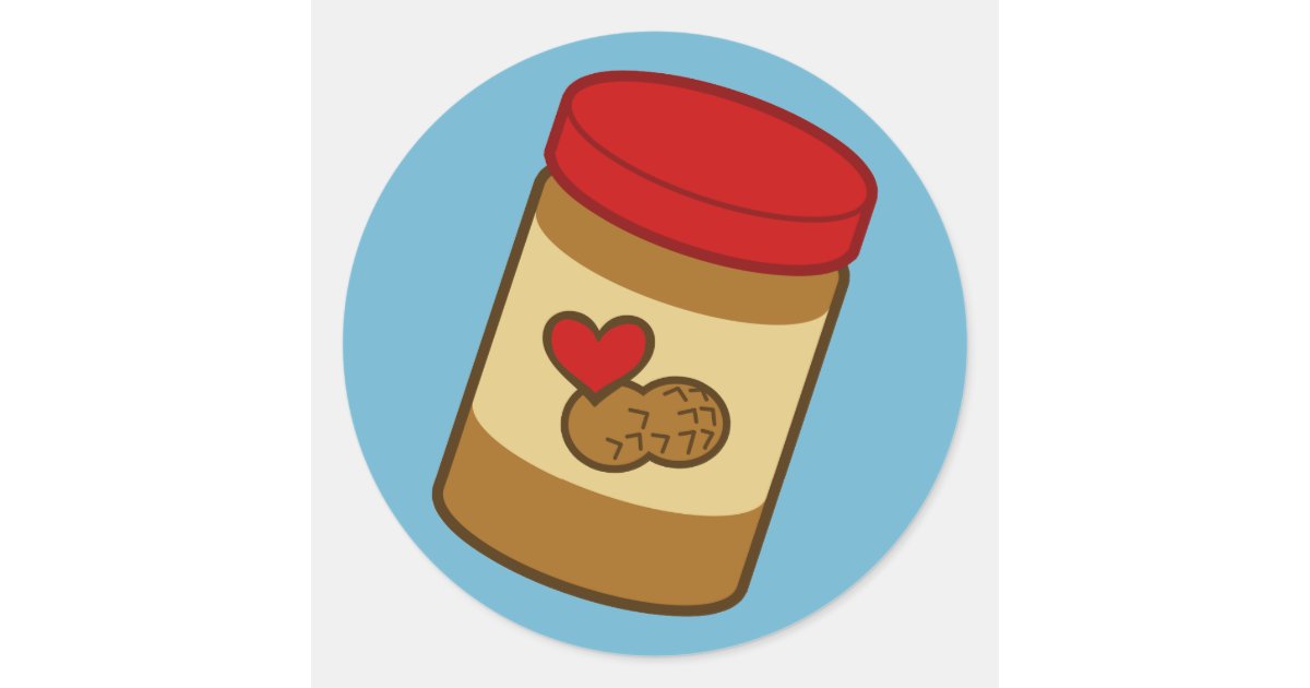 Peanut Butter Classic Round Sticker | Zazzle