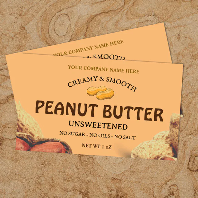 Peanut Butter Custom Label Sticker | Zazzle