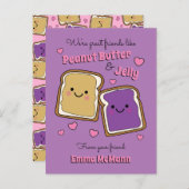 Peanut Butter Jelly Classroom Valentine PBJ Card | Zazzle